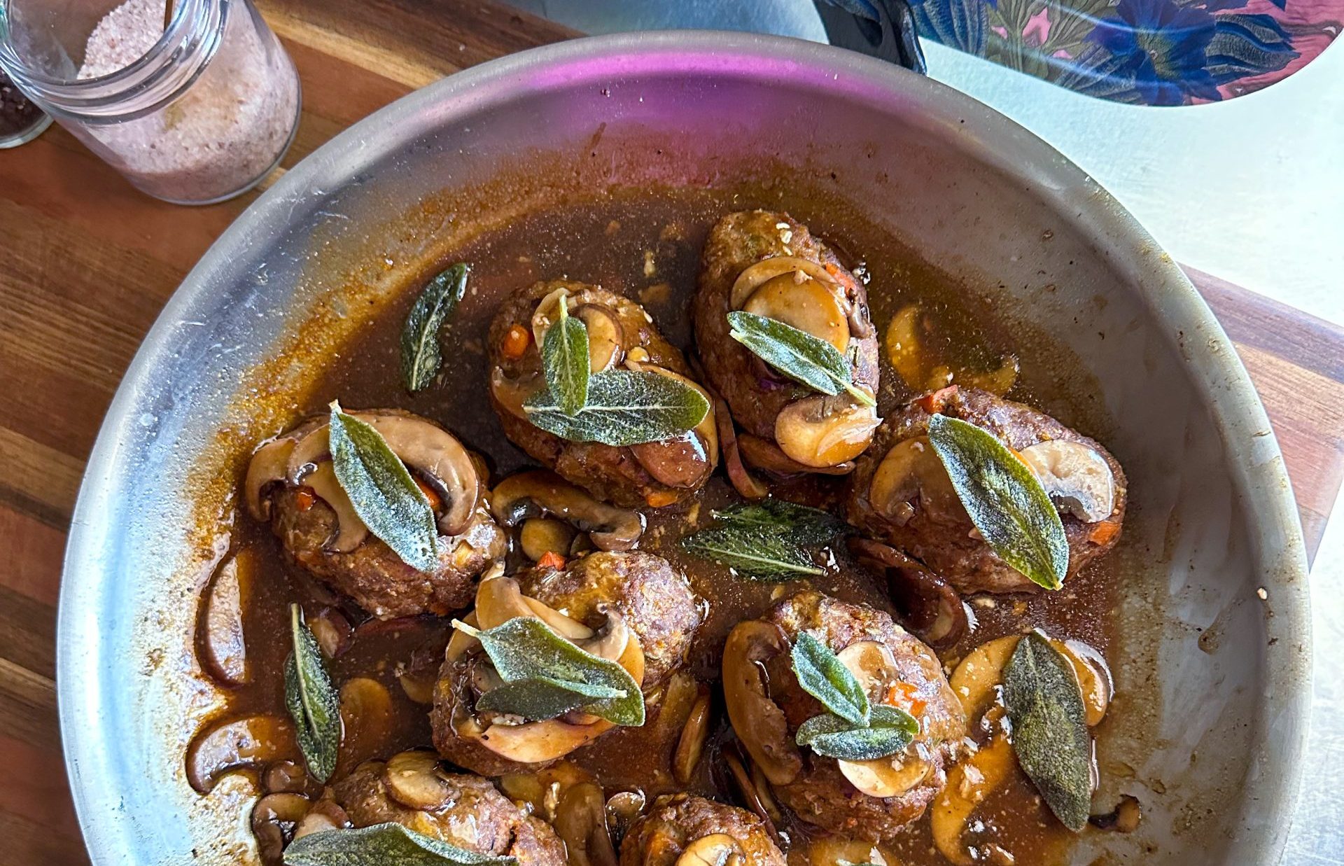 Marsala Mushroom Mini Meatloaves - callie salls
