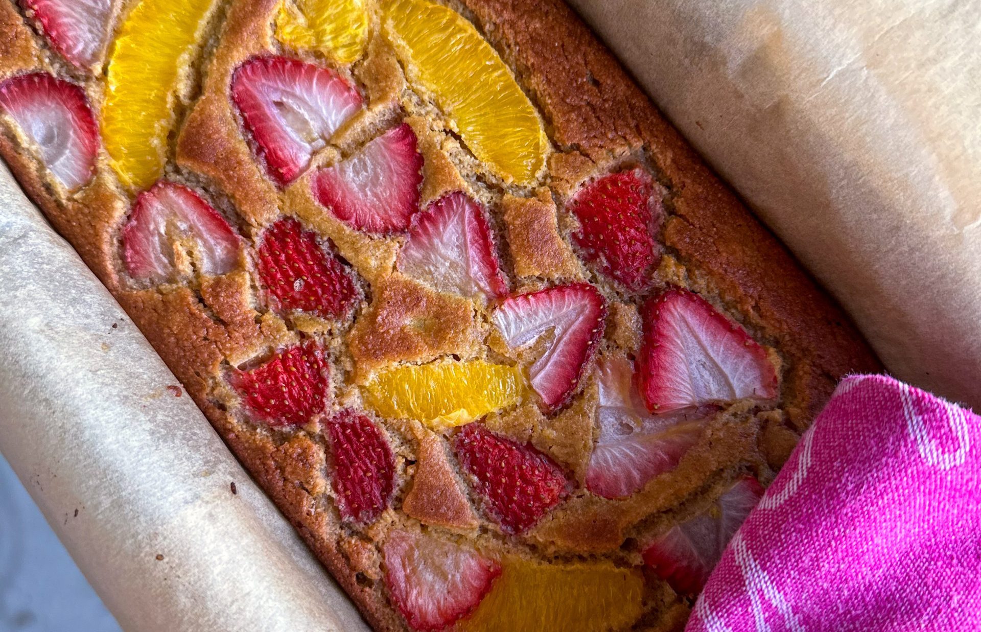 Strawberry Orange Banana Tea Cake - callie salls