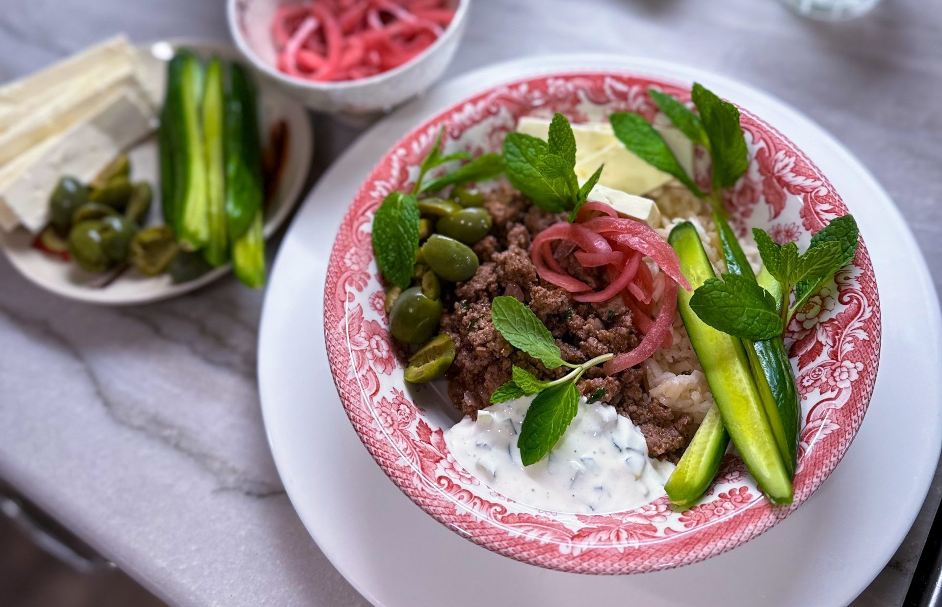 Beef Kofta-Inspired Bowl with Tzatziki - callie salls
