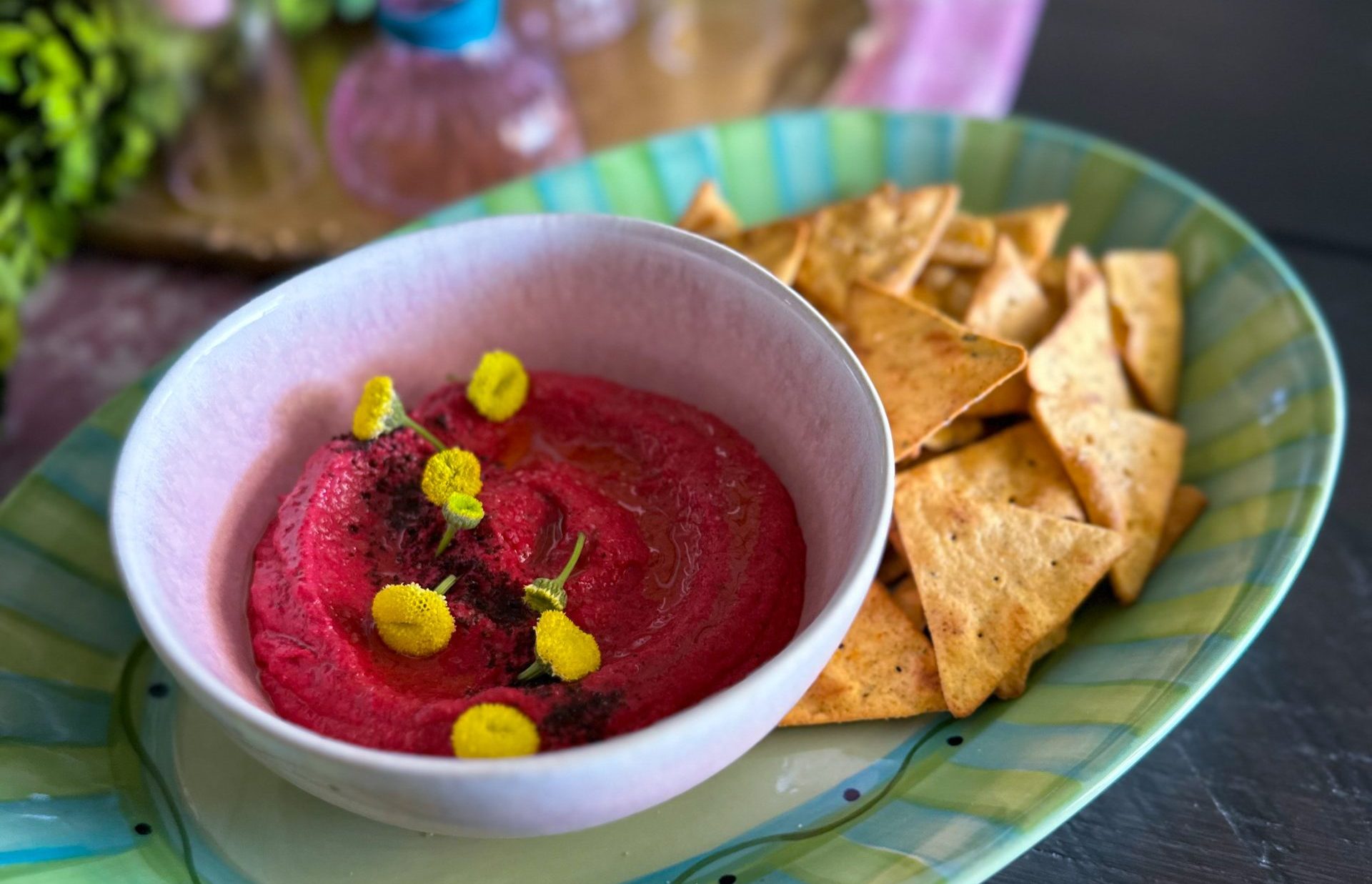 Roasted Eggplant & Beet Protein Dip - callie salls