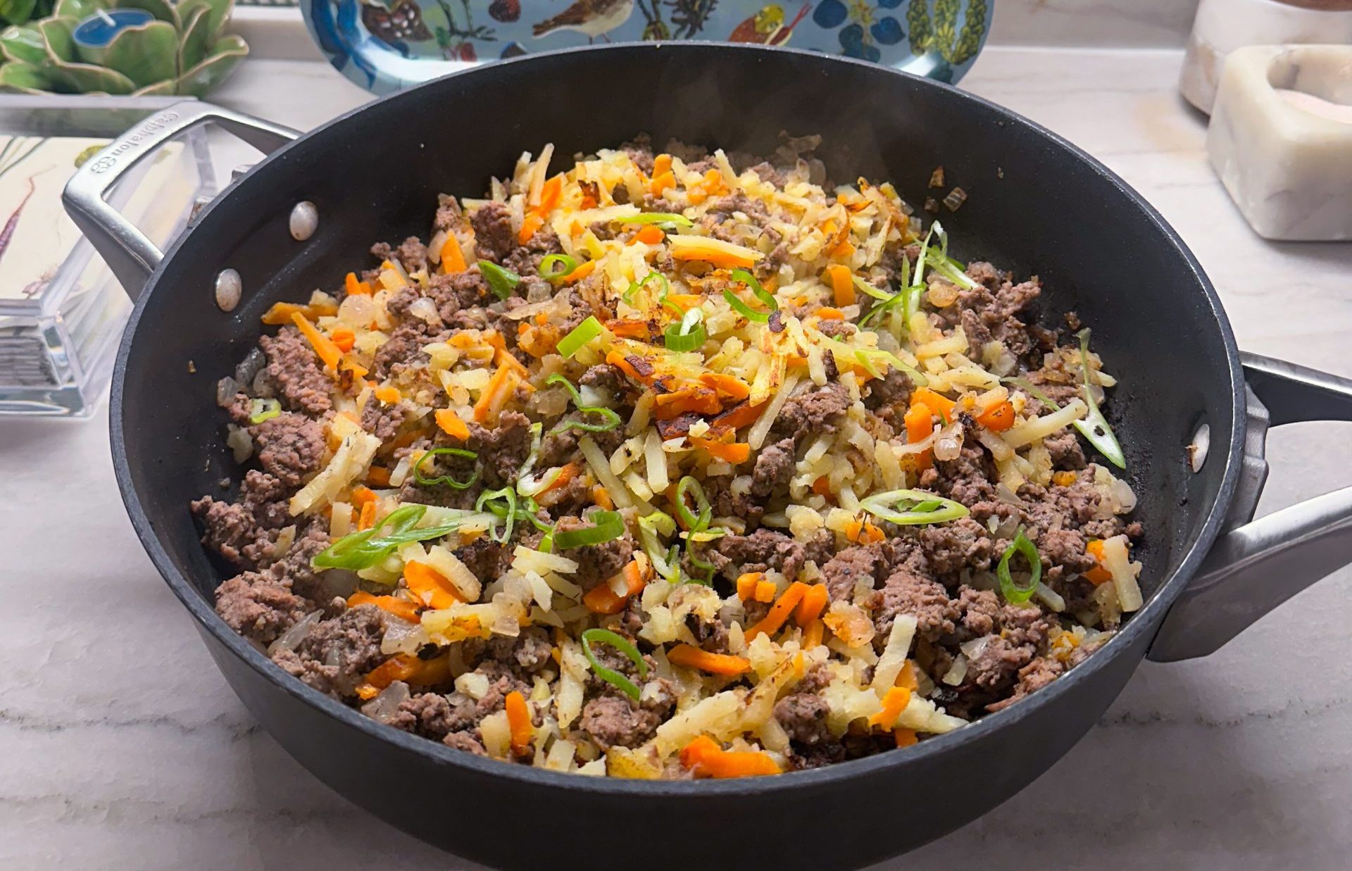 Simple Beef & Hash Brown Skillet - callie salls